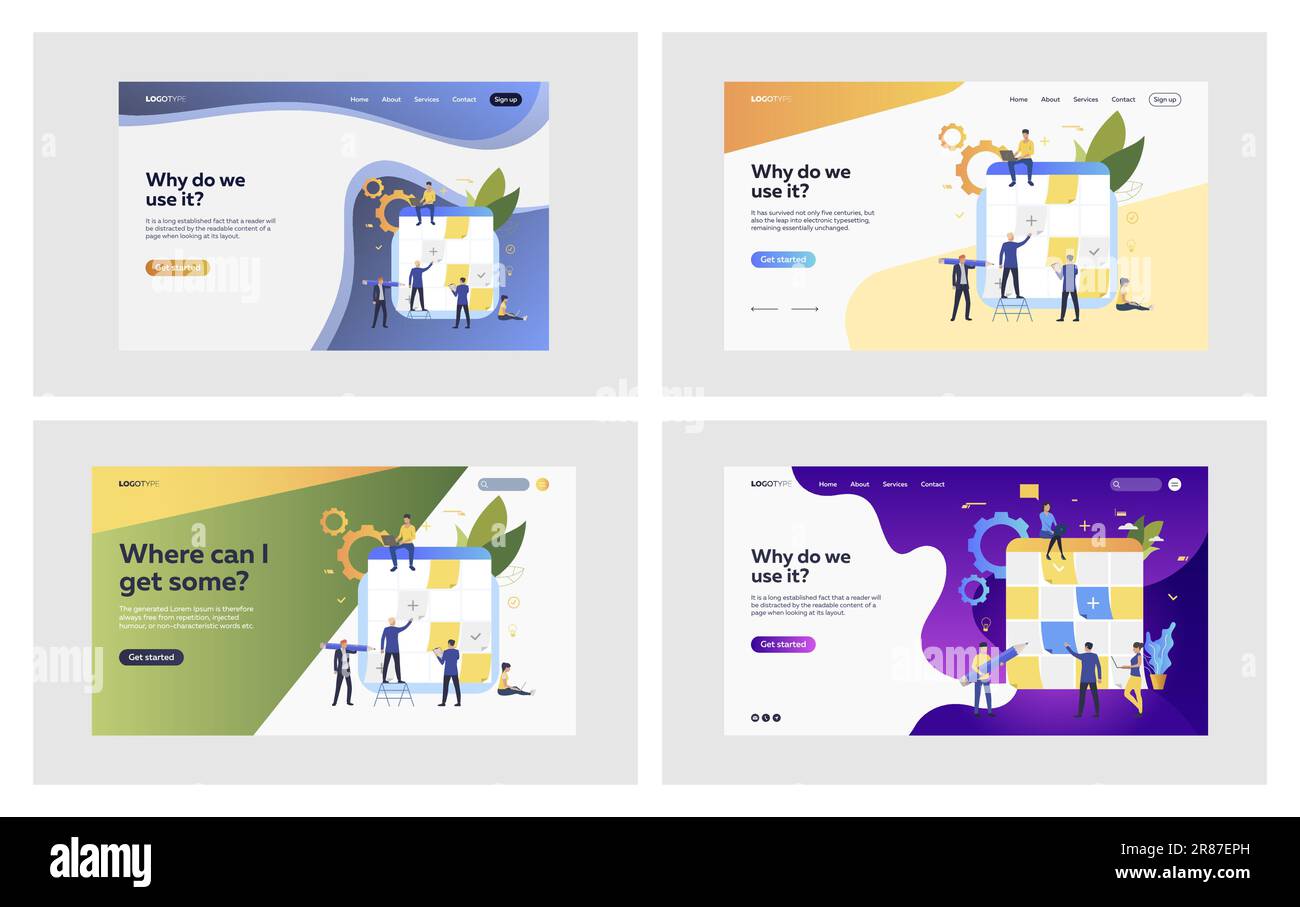 Planning board set Stock Vector Image & Art - Alamy