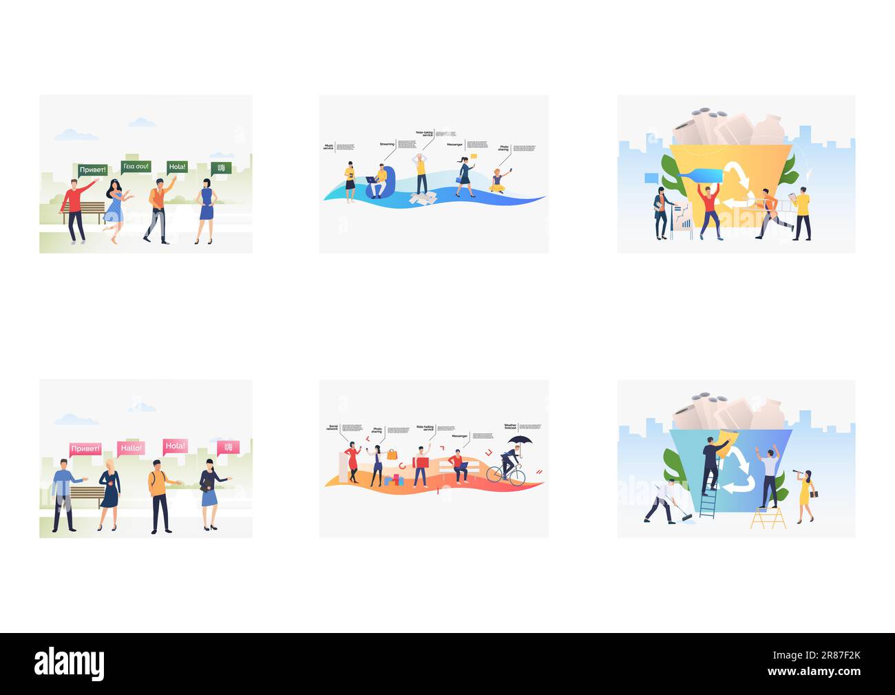 Worldwide communication set Stock Vector Image & Art - Alamy