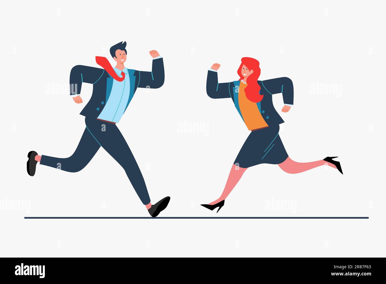 Running into each other Stock Vector Images - Alamy
