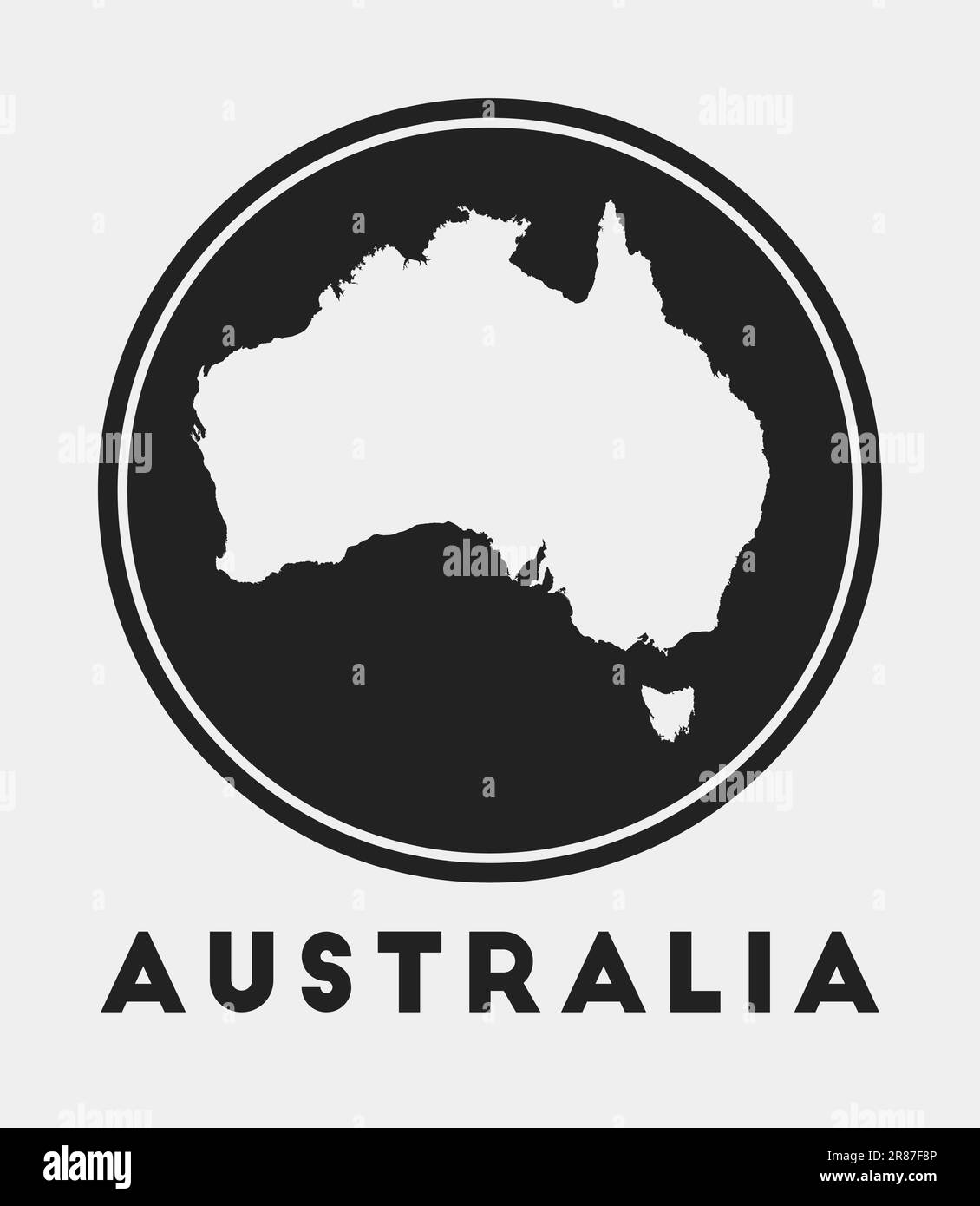 Australia logo map vector icon hi-res stock photography and images - Alamy