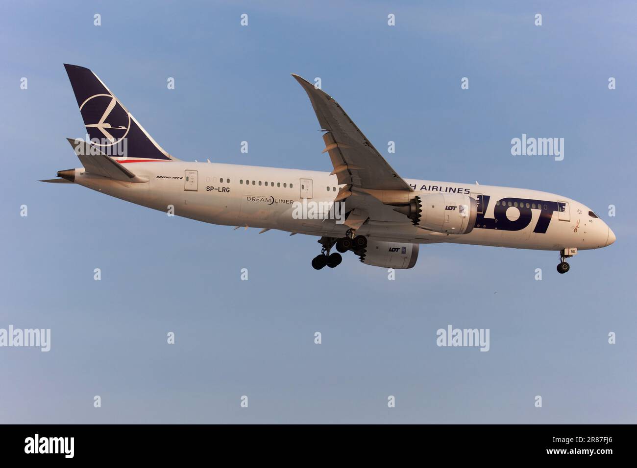 LOT Airlines Boeing 787-8, SP-LRG, Landing at Pearson Airport, Toronto ...