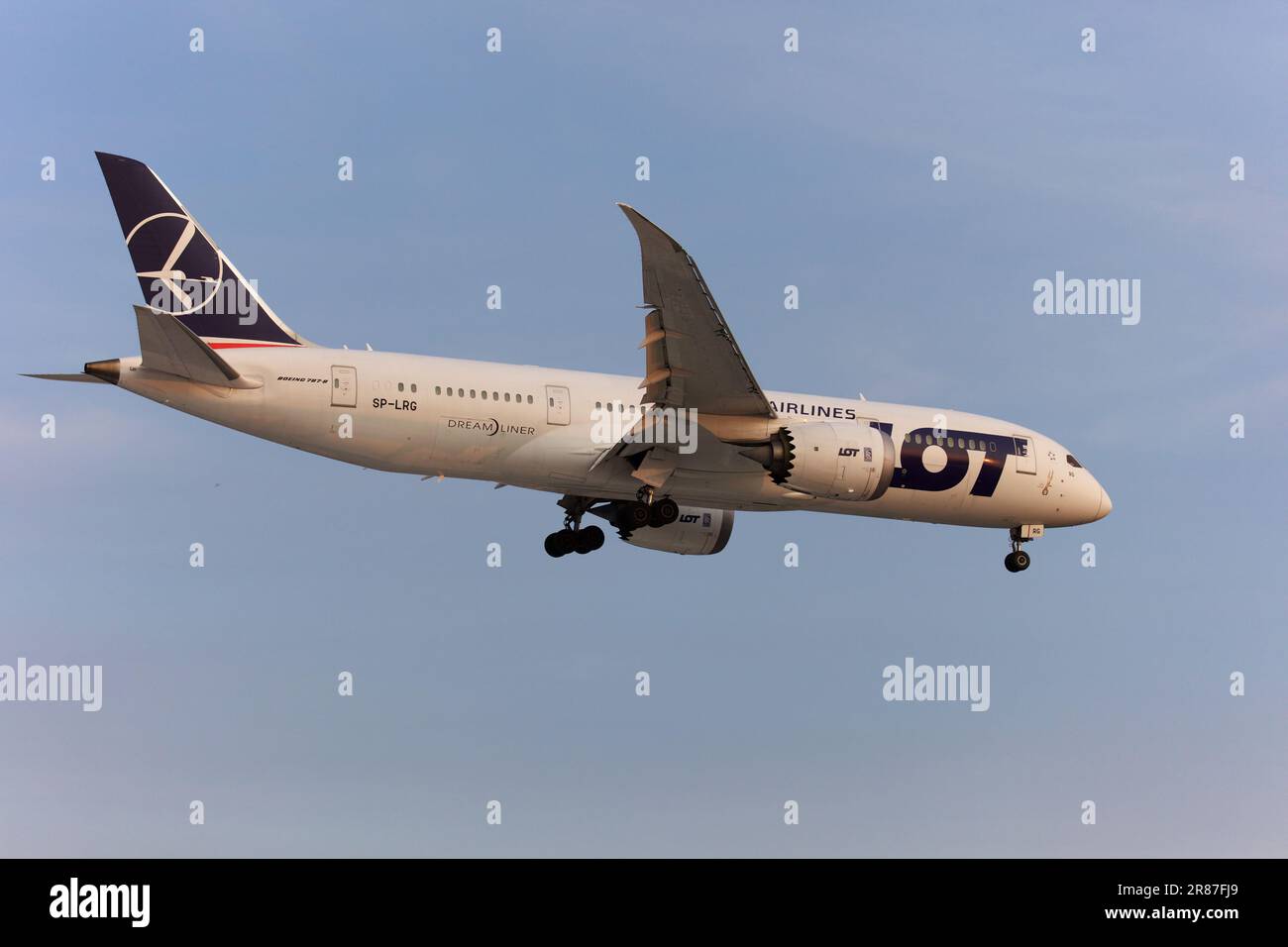 LOT Airlines Boeing 787-8, SP-LRG, Landing at Pearson Airport, Toronto ...