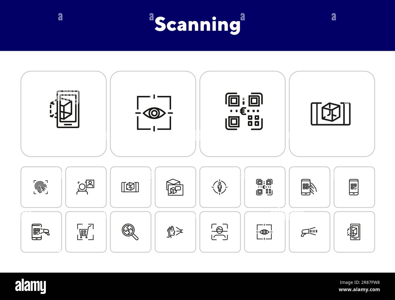 Person scanning qr code illustration Stock Vector Images - Alamy