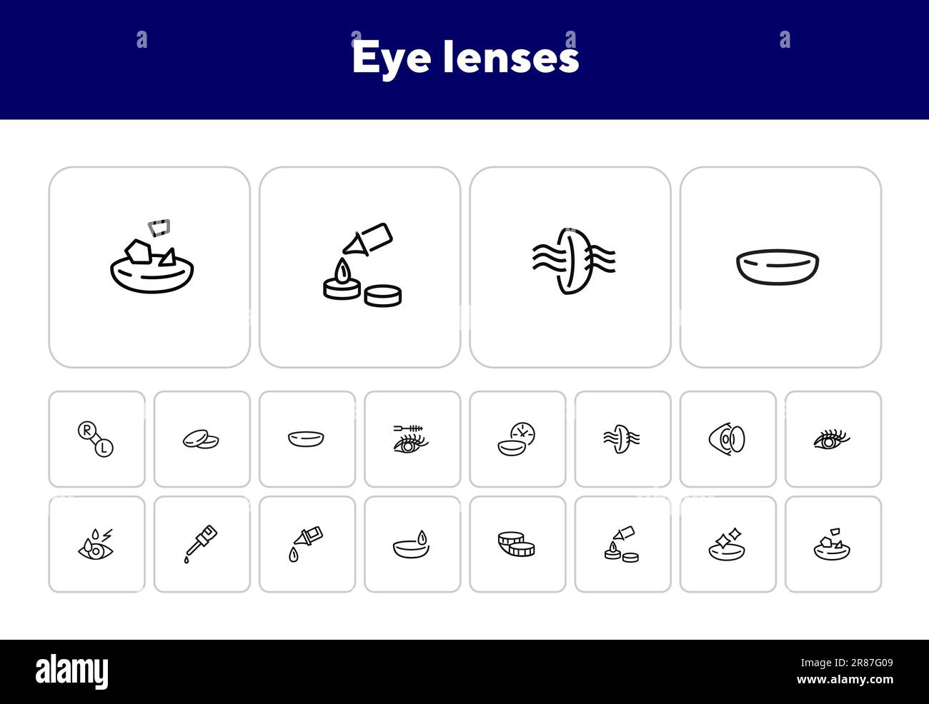 Contact lenses line Stock Vector Images - Alamy