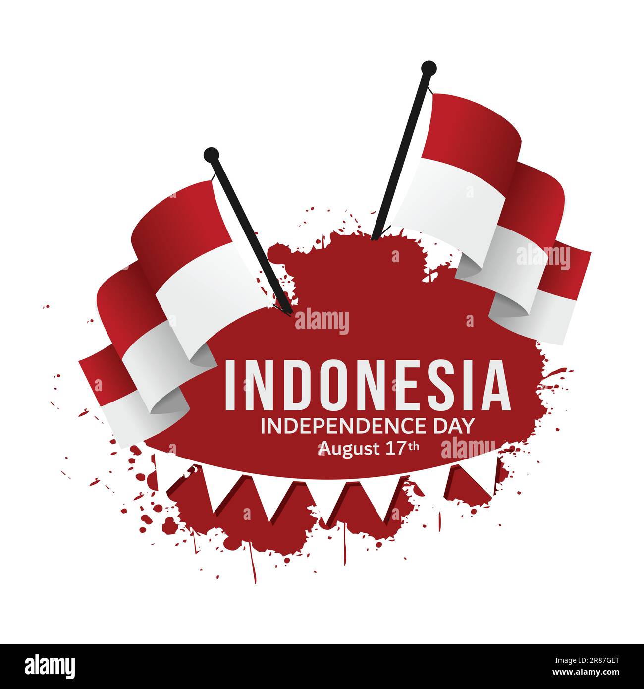 17th August Indonesia Independence Day concept Stock Vector Image & Art - Alamy