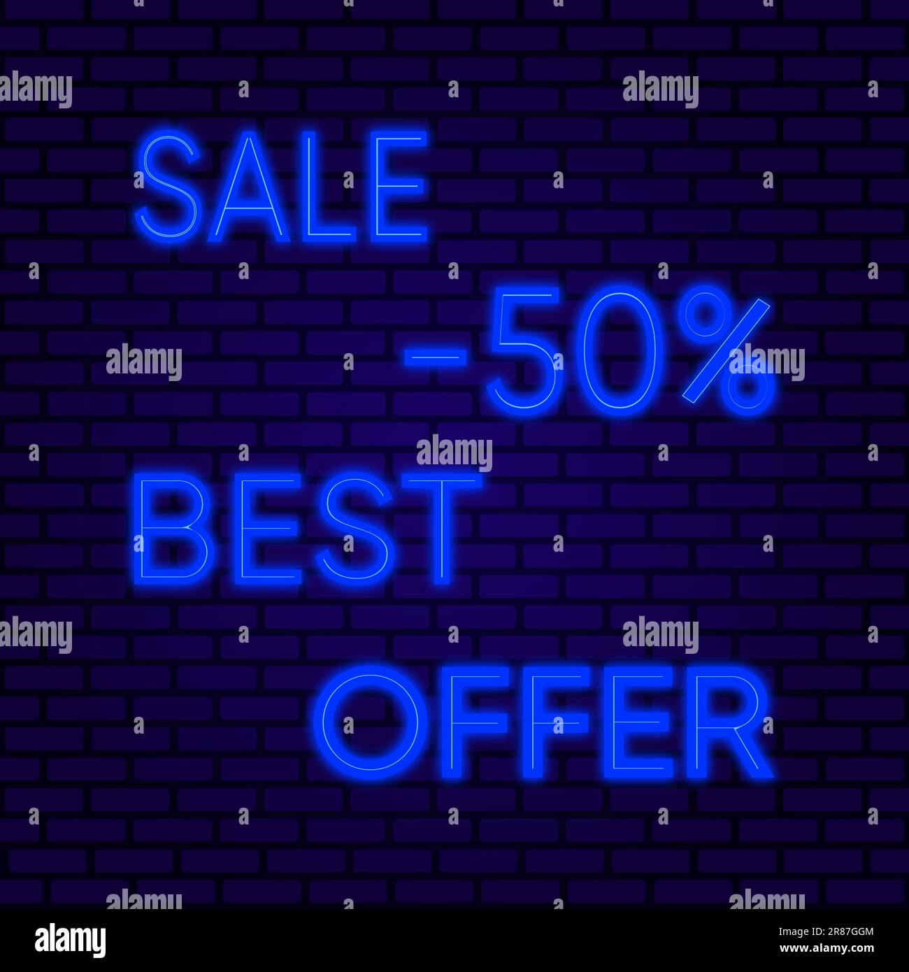 Shopping Neon Icons. Vector Illustration of Sale Symbols Stock Vector ...