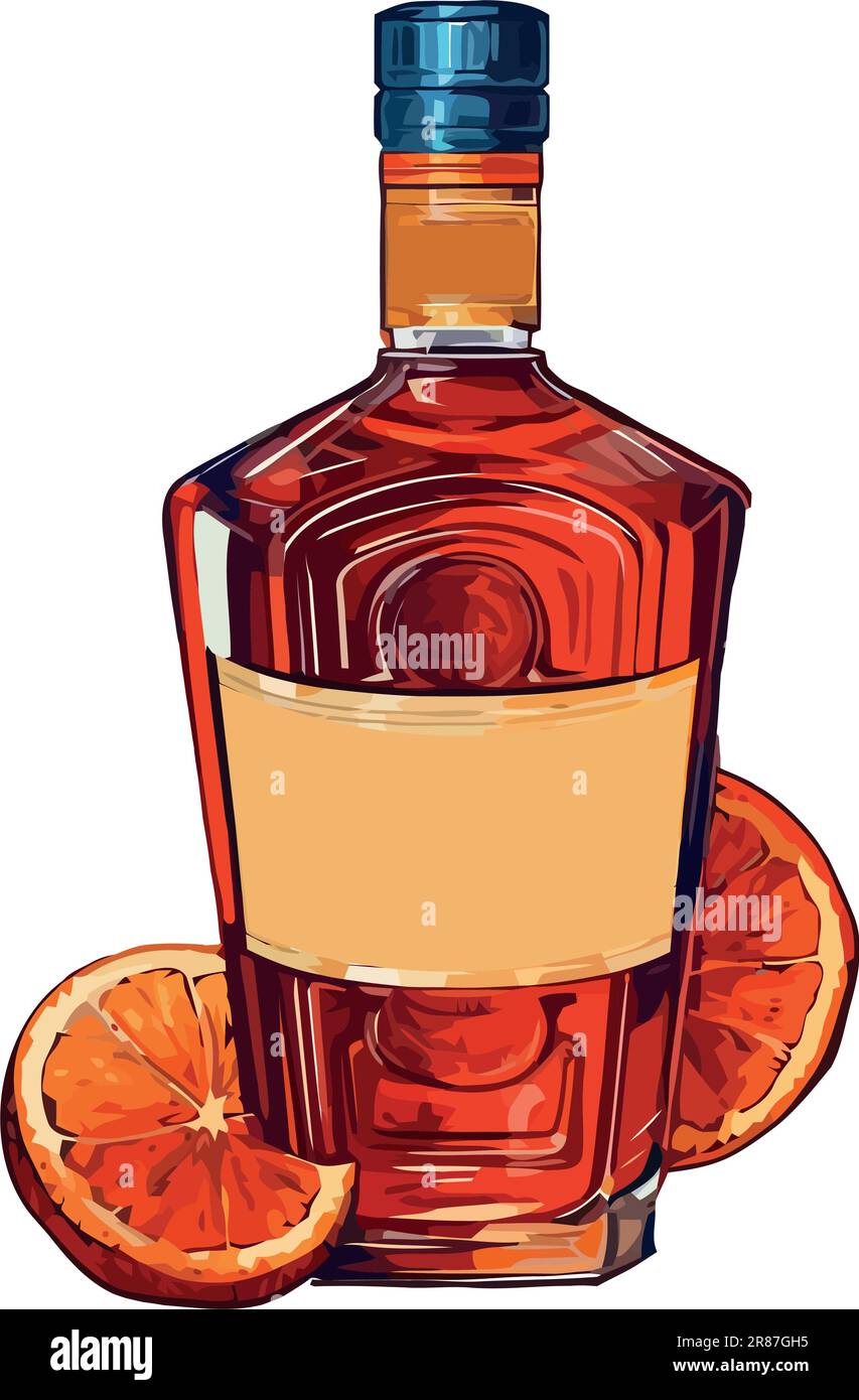 Fresh fruit cocktail in a transparent bottle Stock Vector Image & Art ...