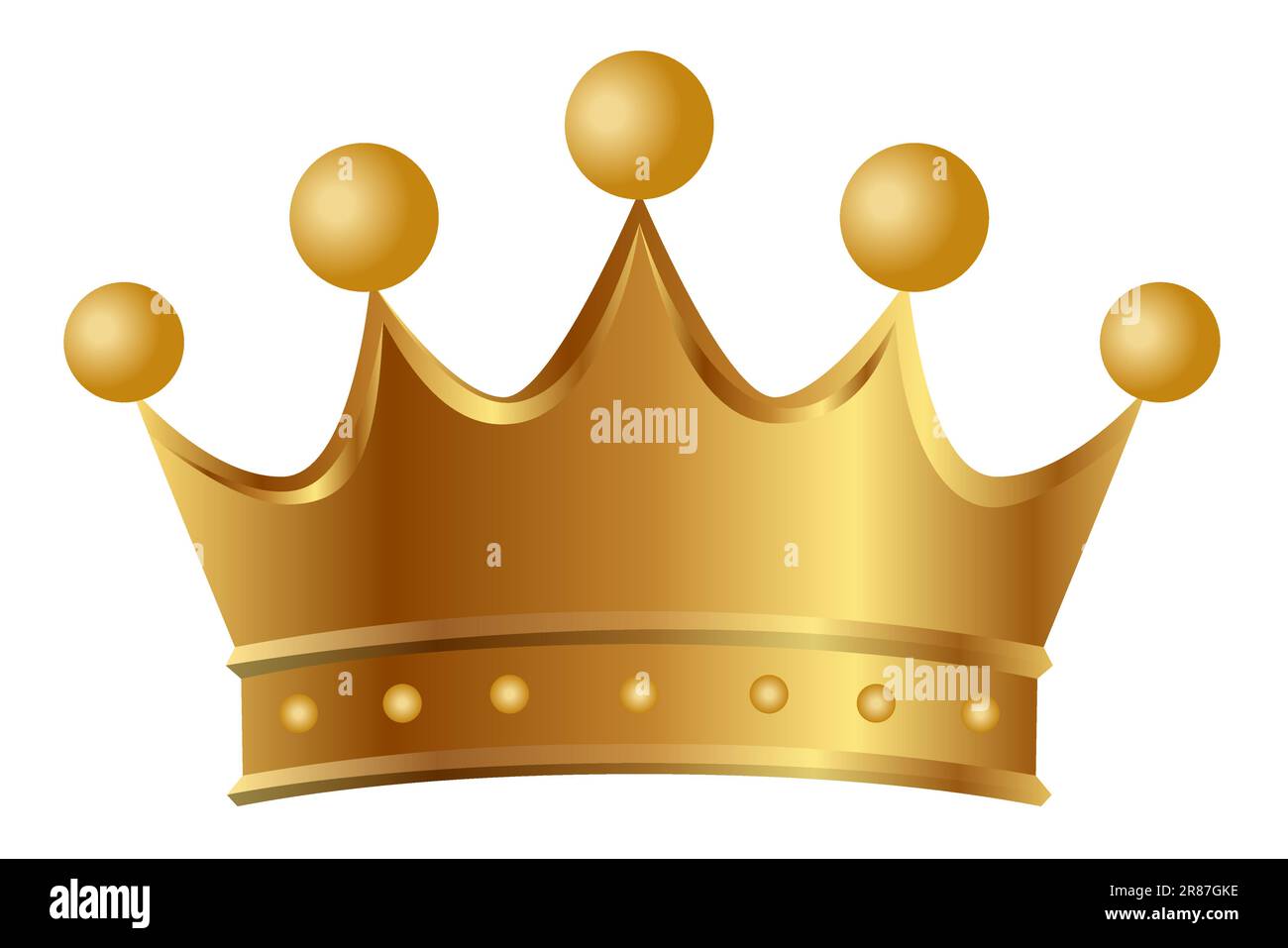 Simple golden crown icon. Vector Illustration Stock Vector Image & Art ...