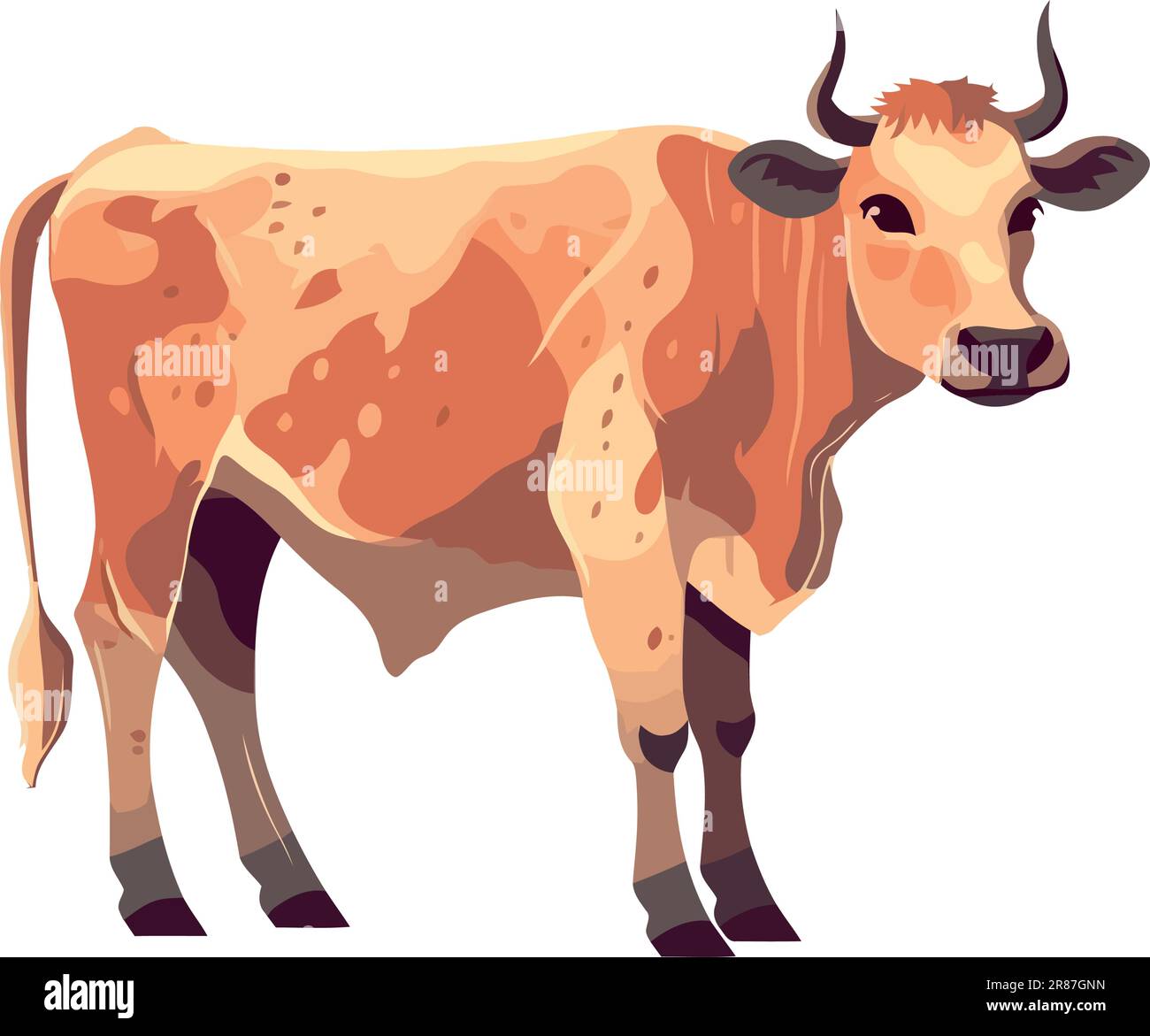 Standing cow, farm animal Stock Vector Image & Art - Alamy