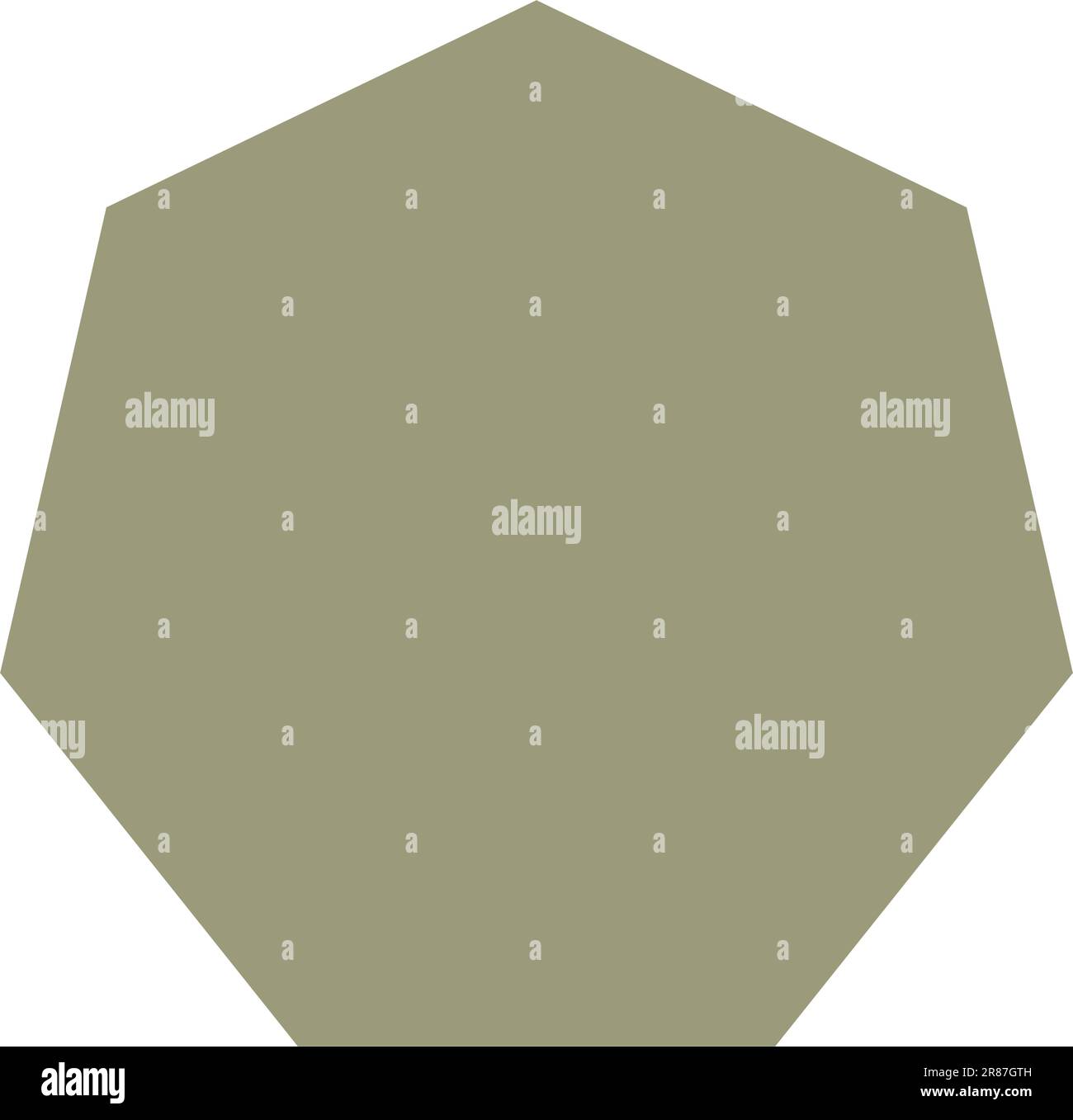 Heptagon geometric shape element symbol for preschool education for ...