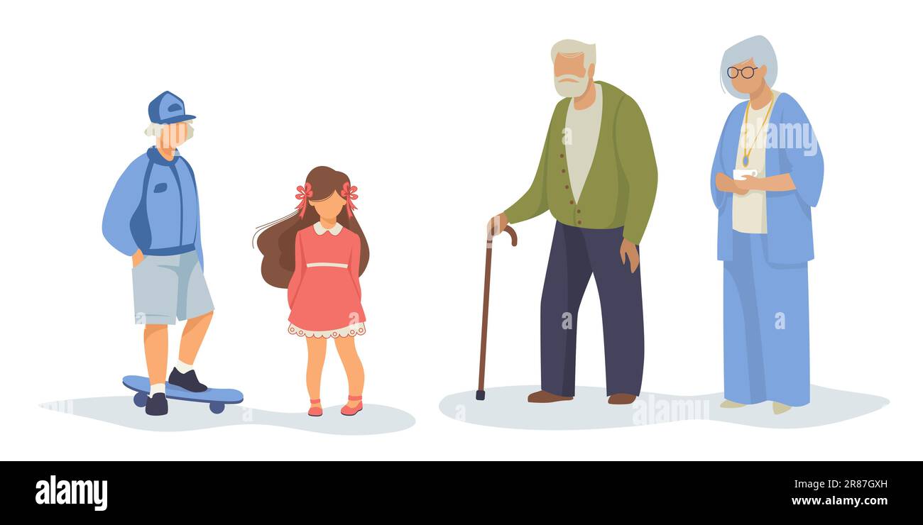 Diverse generation Stock Vector Images - Alamy