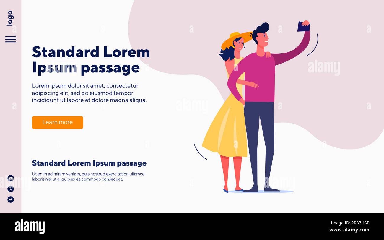 Young love selfie Stock Vector Images - Alamy