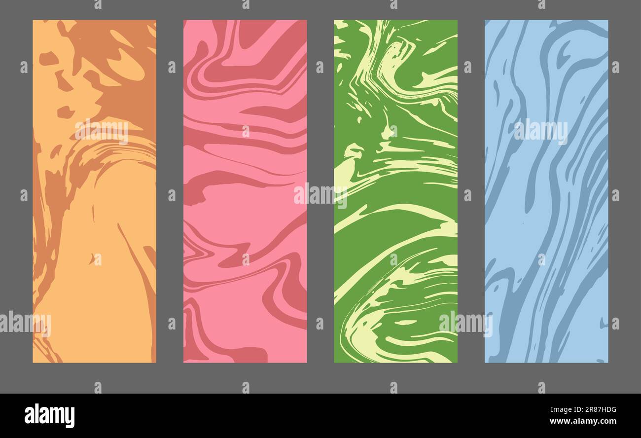 Abstract smooth lines. A set of color compositions for creative ideas ...