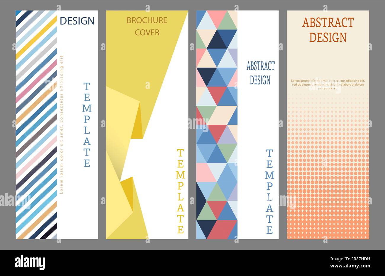 A set of abstract geometric design layouts. The idea for title pages ...