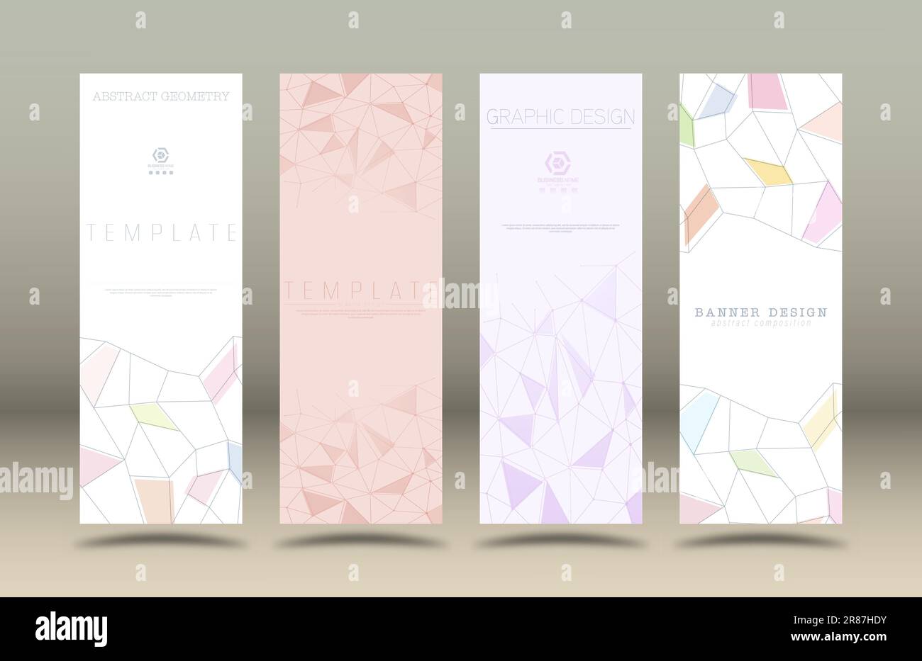 A set of layouts for a creative idea of graphic linear design. Template ...