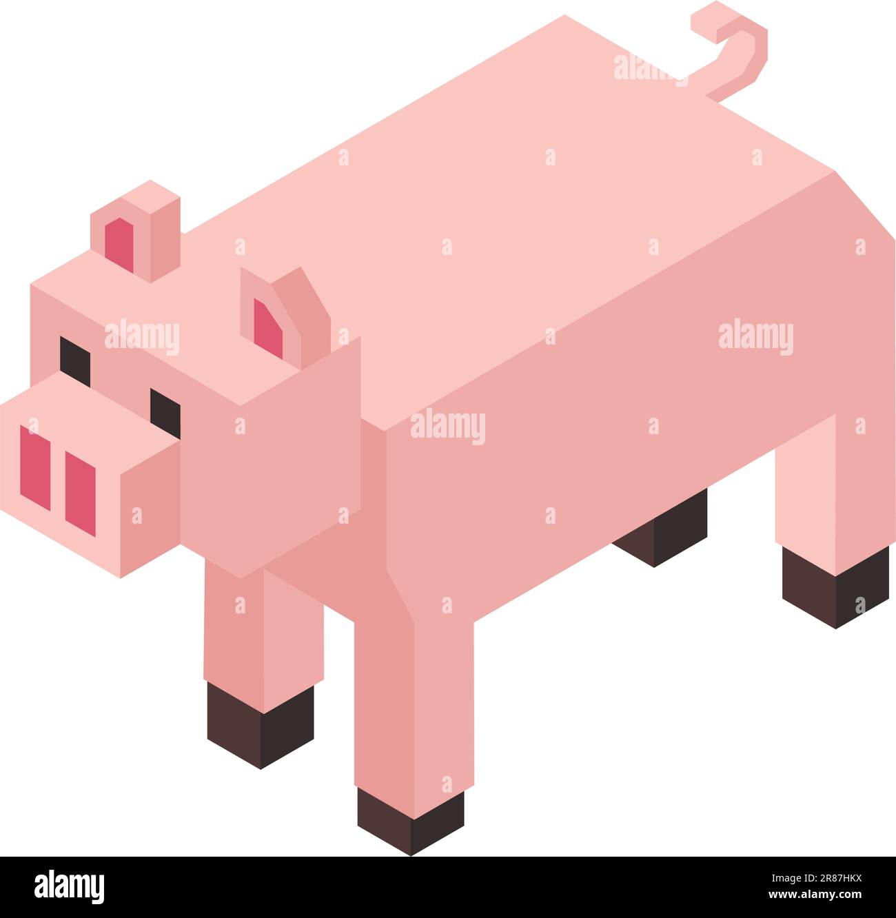 Animal from farm, figure or model of pig vector Stock Vector Image ...