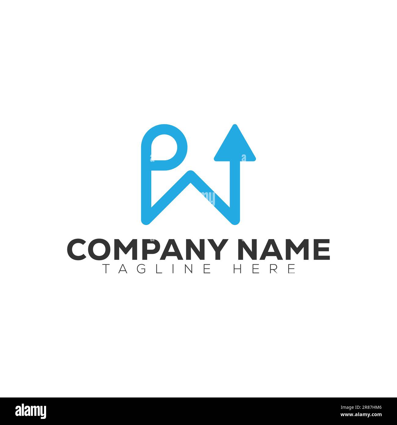 eps10 vector initial letters wp or pw logo design template isolated on ...