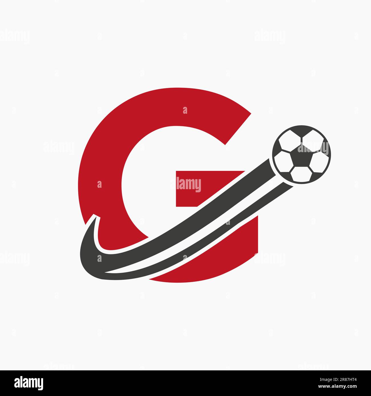 Initial Letter G Soccer Logo. Football Logo Concept With Moving ...