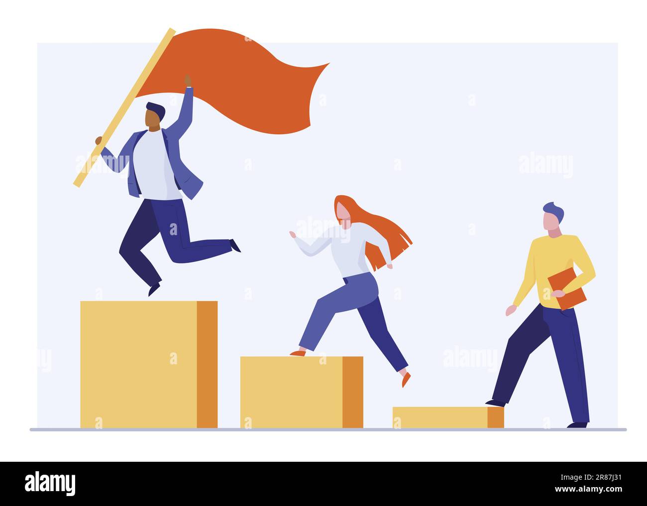 Leader winning business competition Stock Vector Image & Art - Alamy