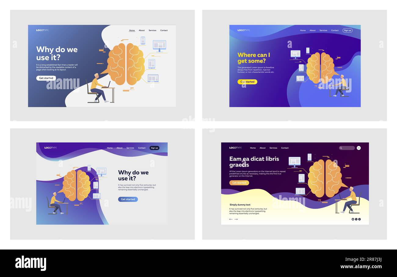 Working on project idea set Stock Vector Image & Art - Alamy