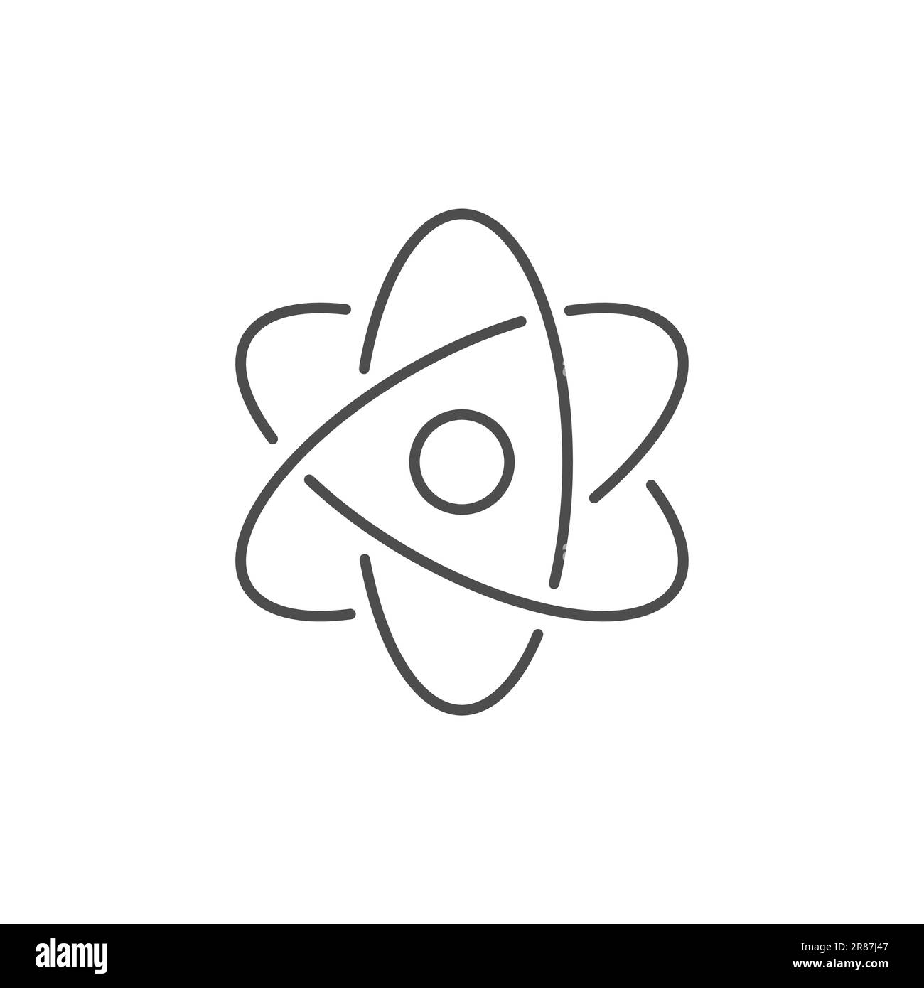Atom related vector line icon. Vector outline illustration Isolated on ...