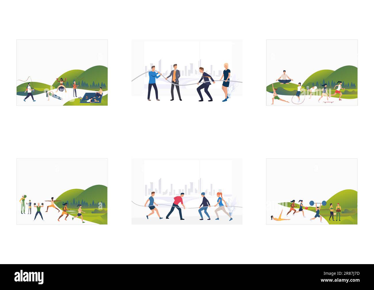 Outdoor recreation set creative Stock Vector Images - Alamy