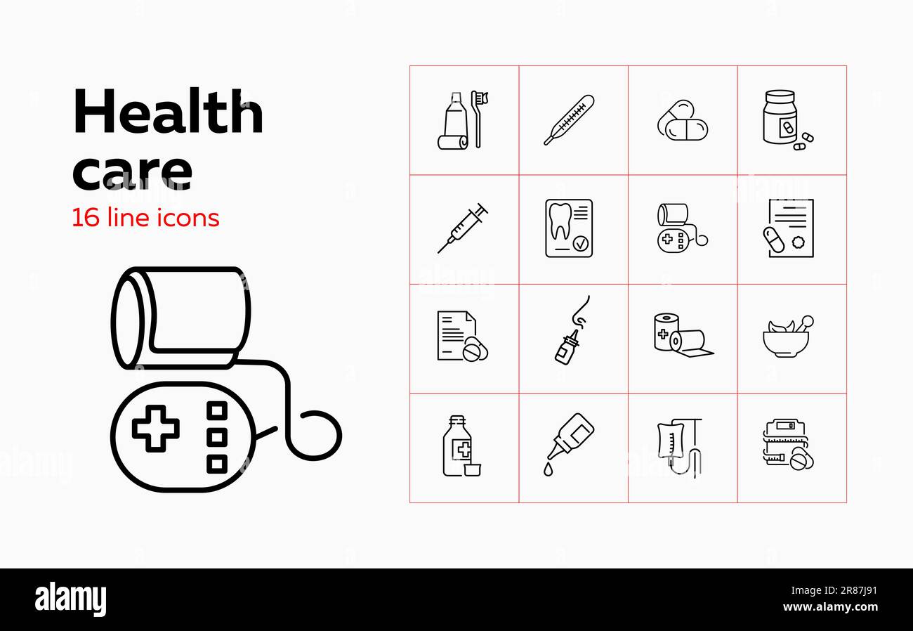 Vitamin injection line icon Cut Out Stock Images & Pictures - Alamy