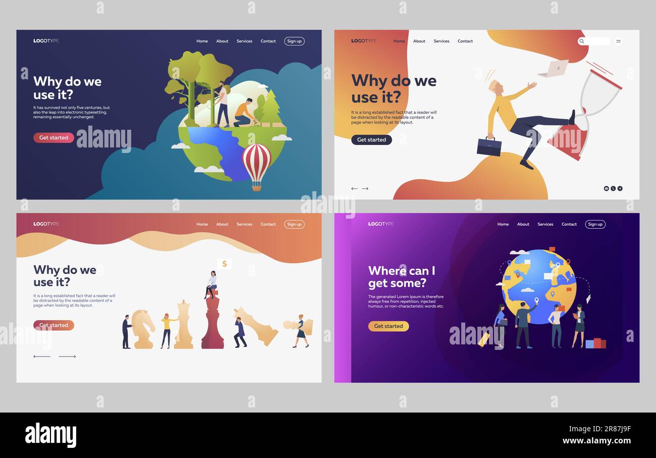 Set of people developing international business strategy Stock Vector ...