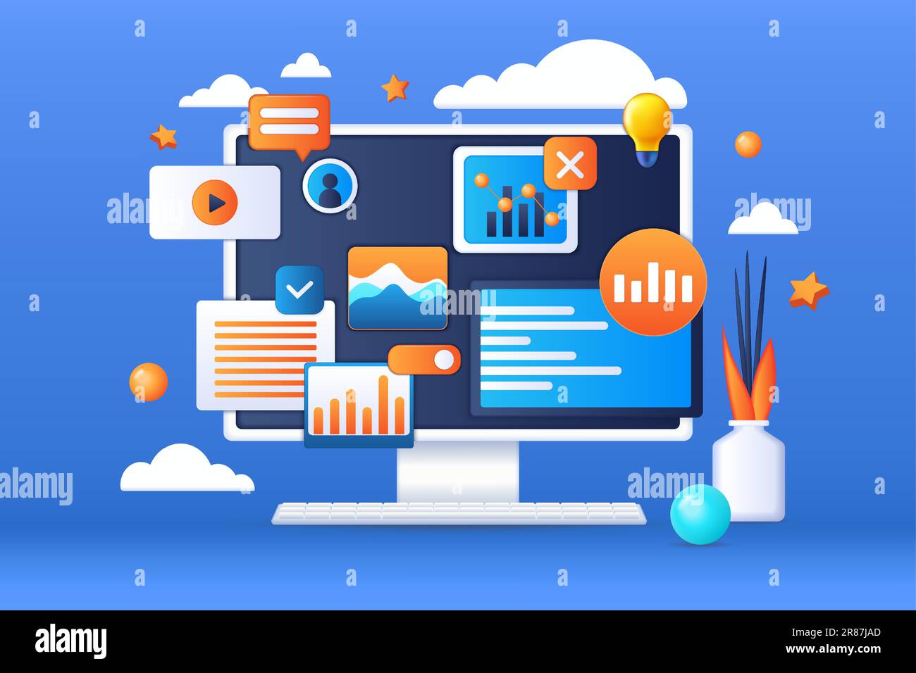 Web developer illustration Stock Vector Images - Alamy