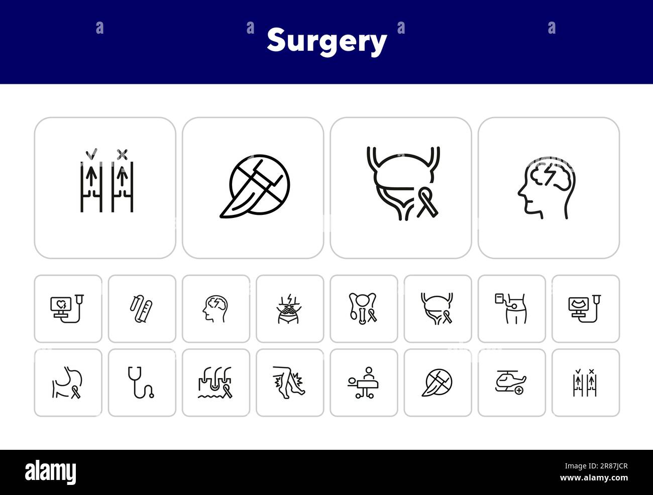 Surgery line icon set Stock Vector Image & Art - Alamy