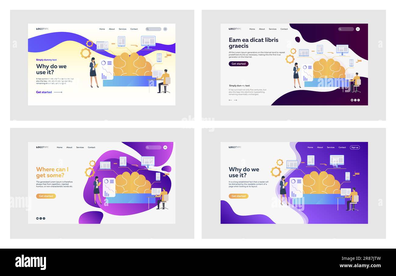 Brainwork research set Stock Vector Image & Art - Alamy