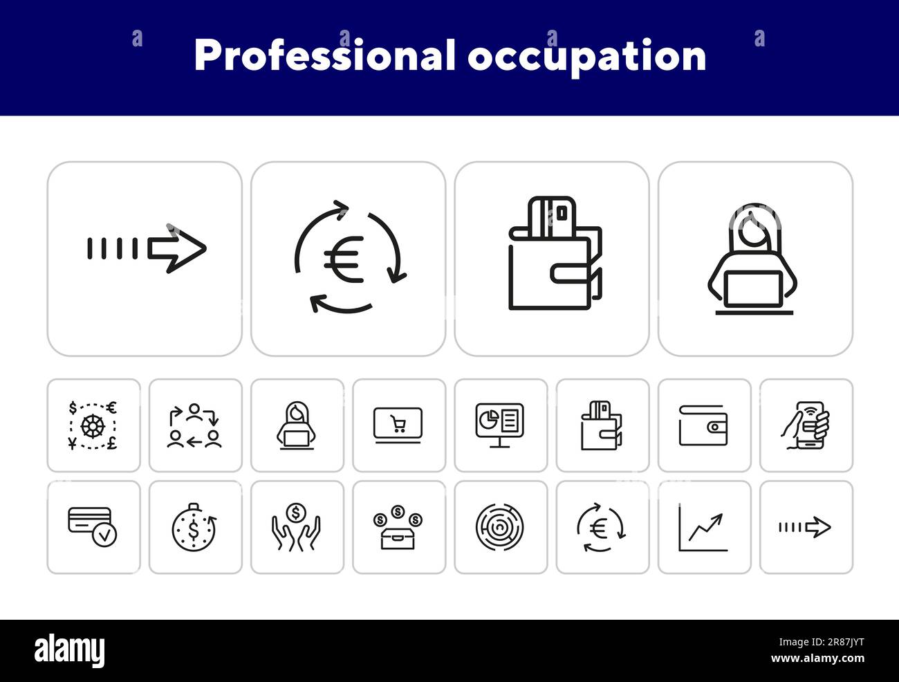 Professional occupation icons Stock Vector Image & Art - Alamy
