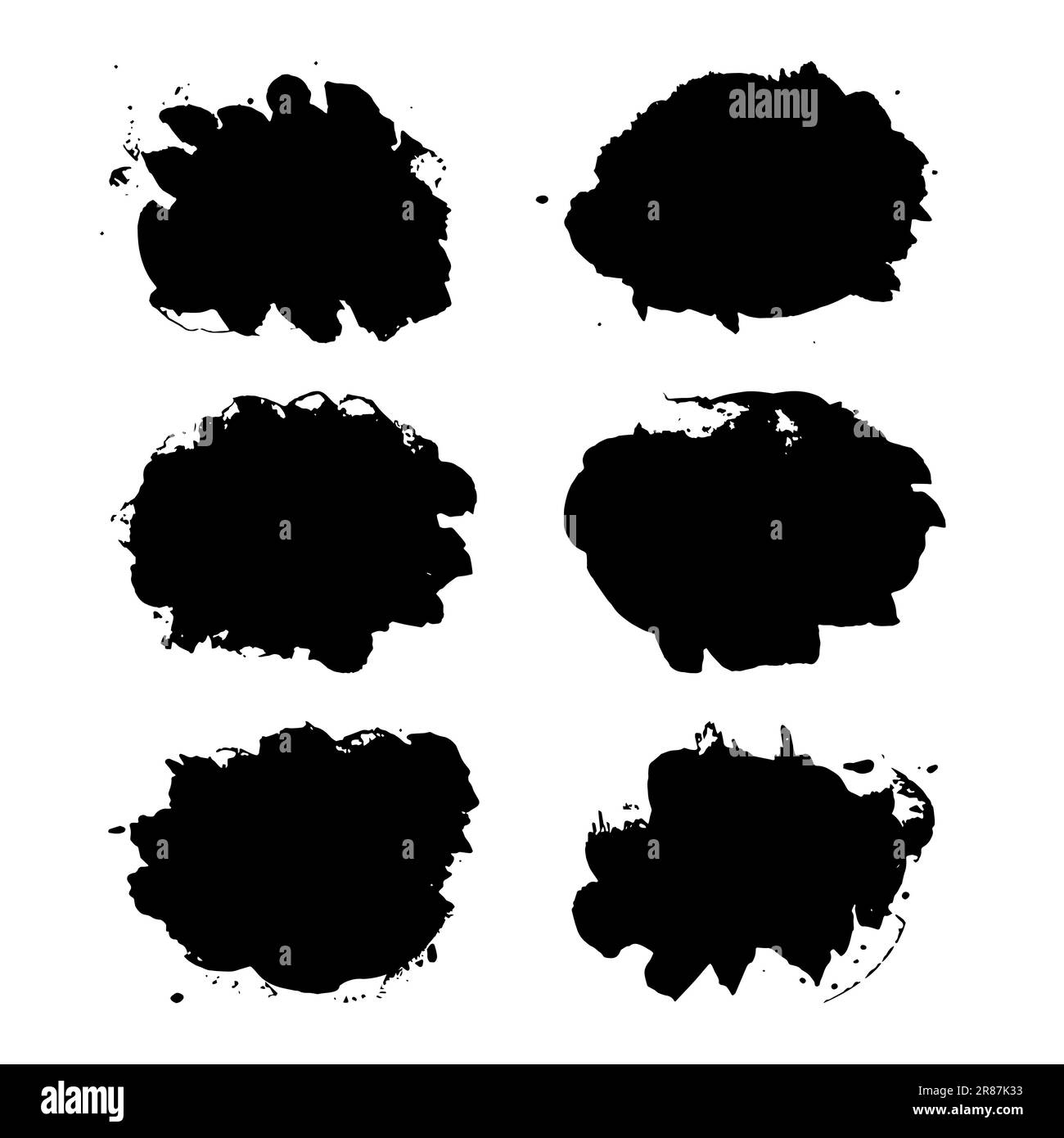 Ink drops and splashes. Blotter spots, liquid paint drip drop splash ...