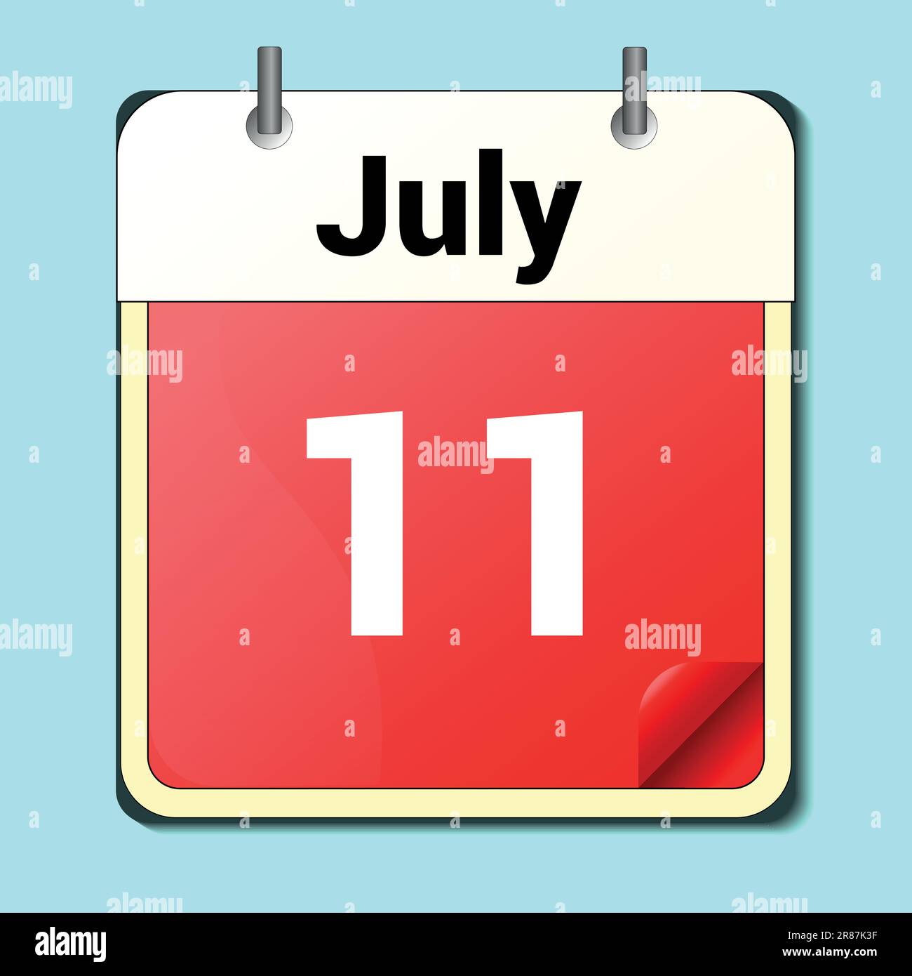 day on the calendar, vector image format, JULY 11 Stock Vector Image ...