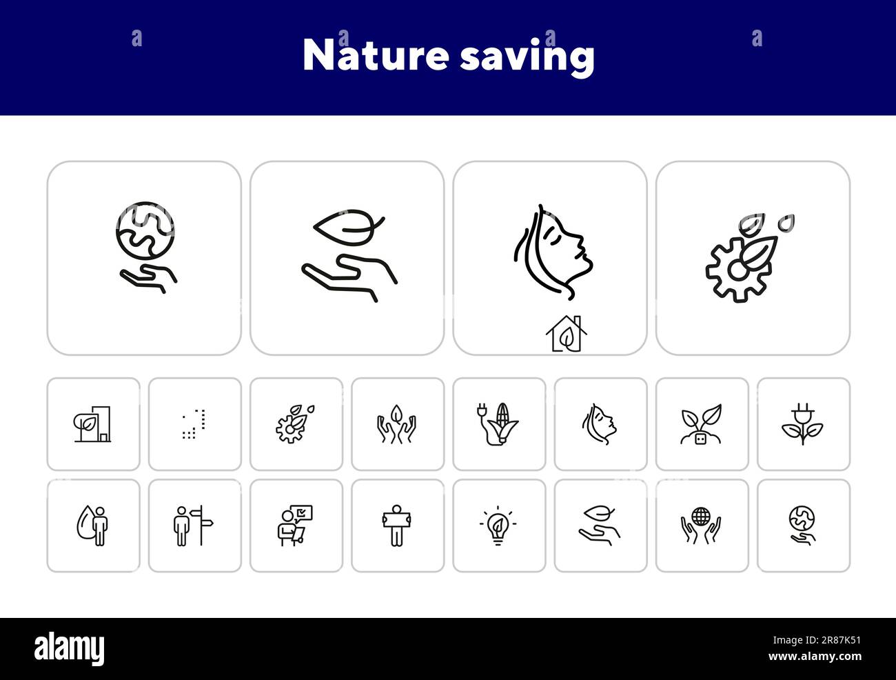 Saving and protecting environment Stock Vector Images - Alamy