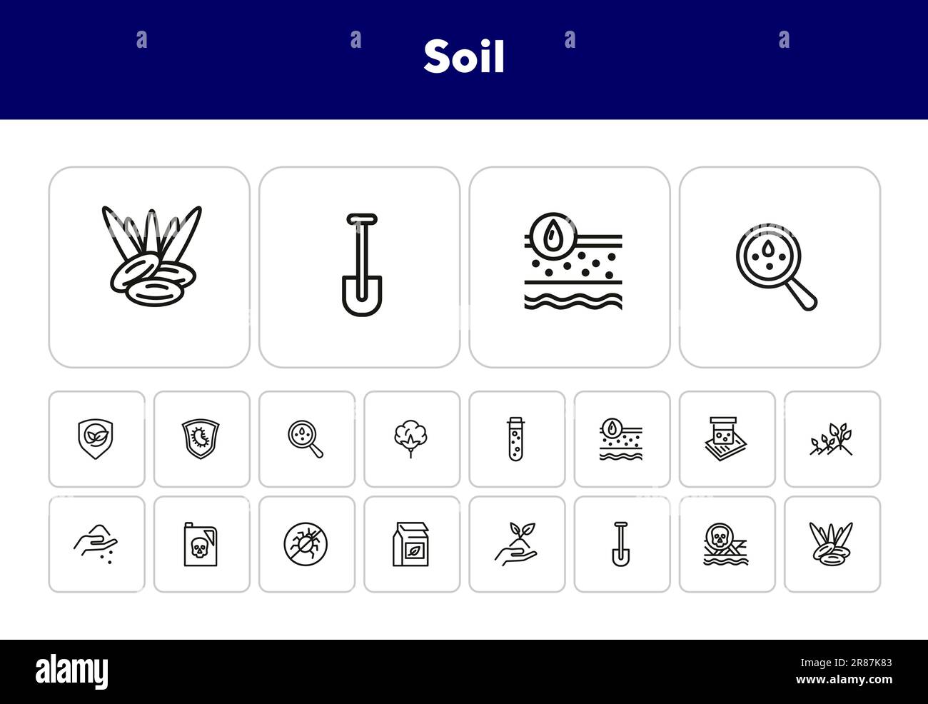 Soil icon set Stock Vector Image & Art - Alamy