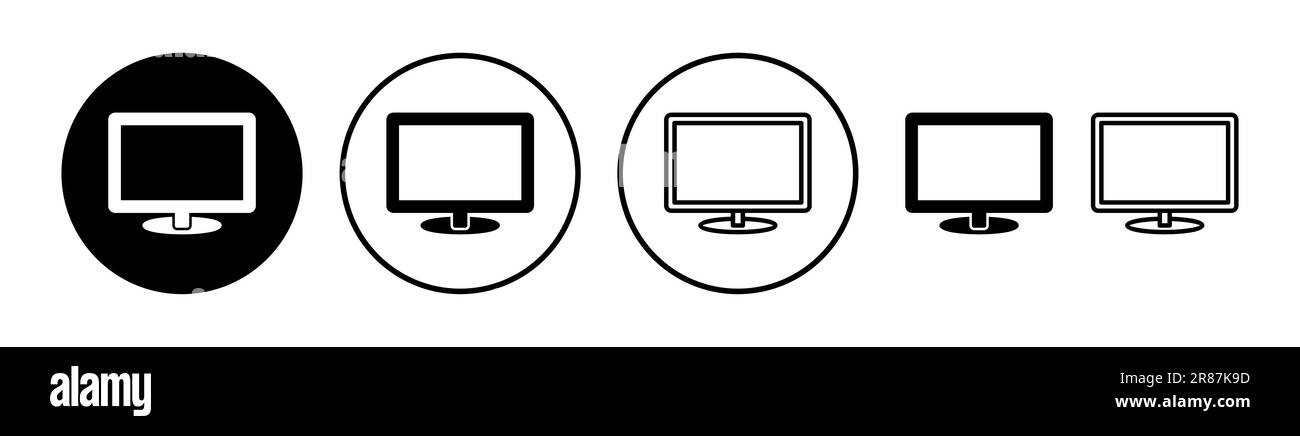 Computer icon vector. computer monitor icon Stock Vector Image & Art ...