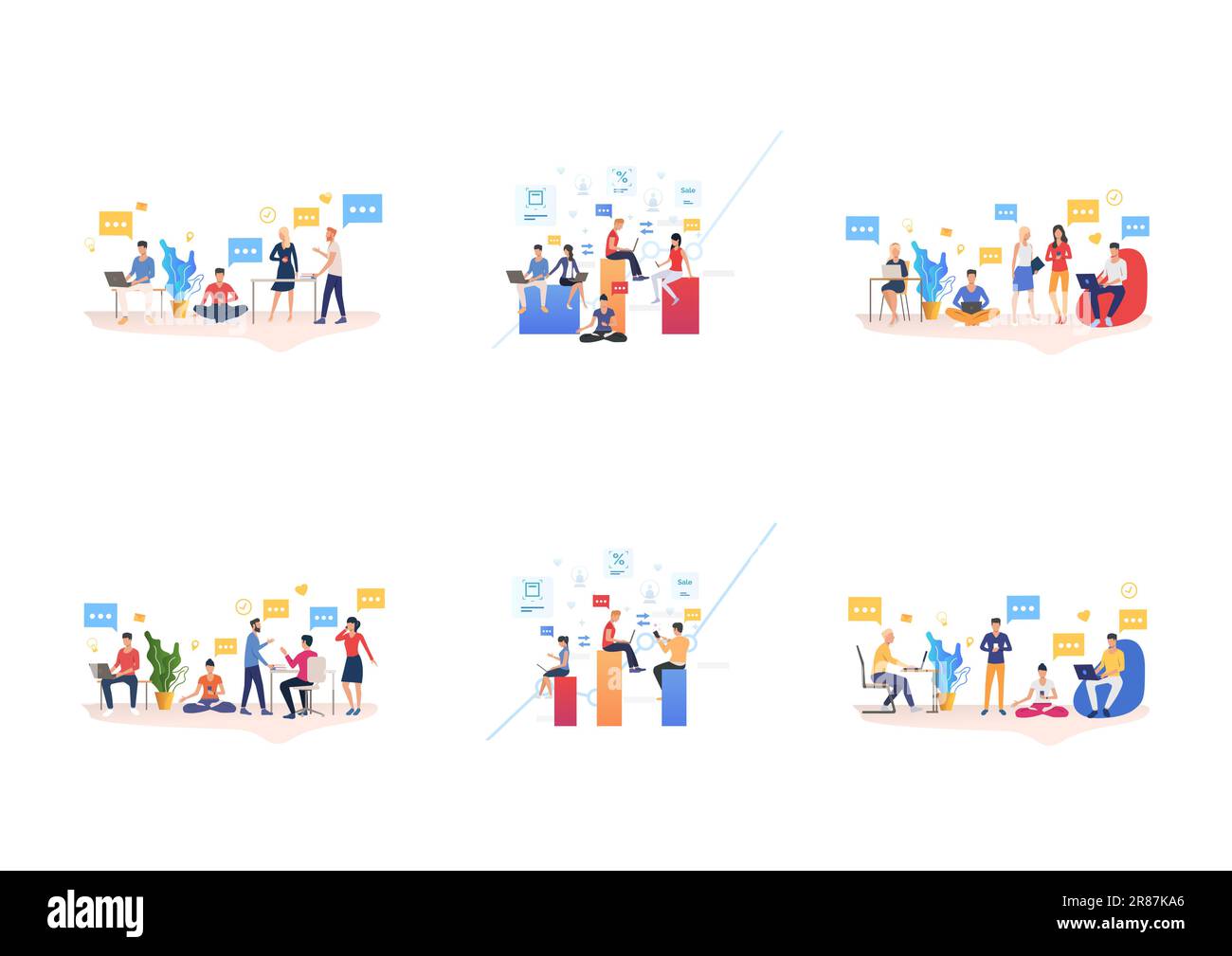 Corporate communication set Stock Vector Image & Art - Alamy