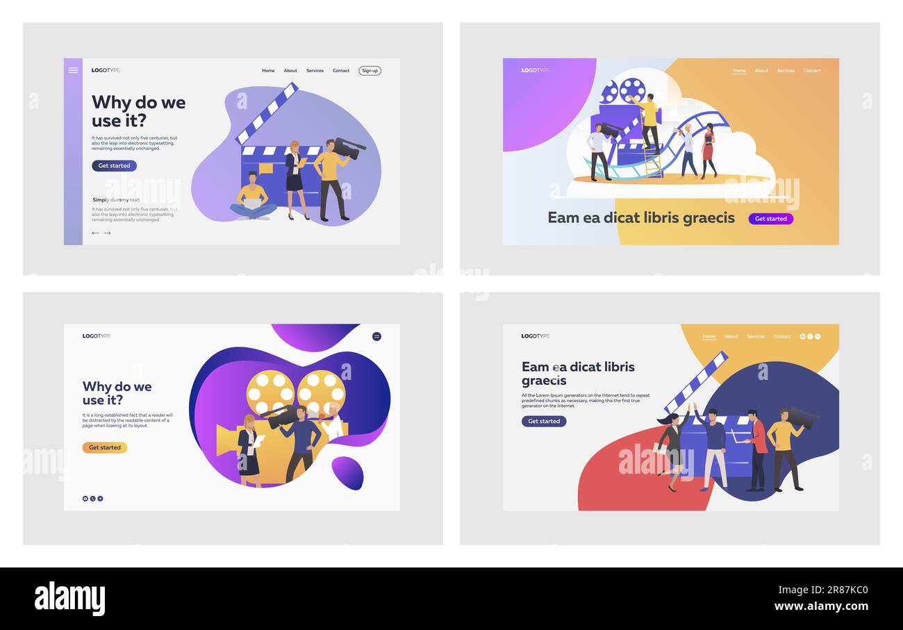 Journalists at work Stock Vector Images - Alamy