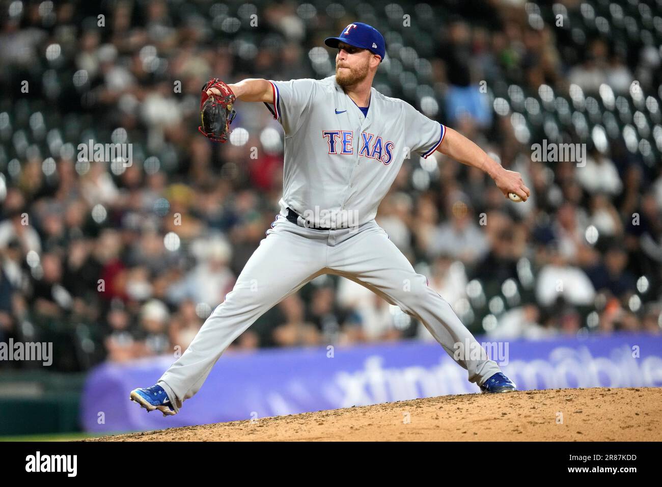 Texas Rangers relief pitcher Will Smith delivers during the ninth ...