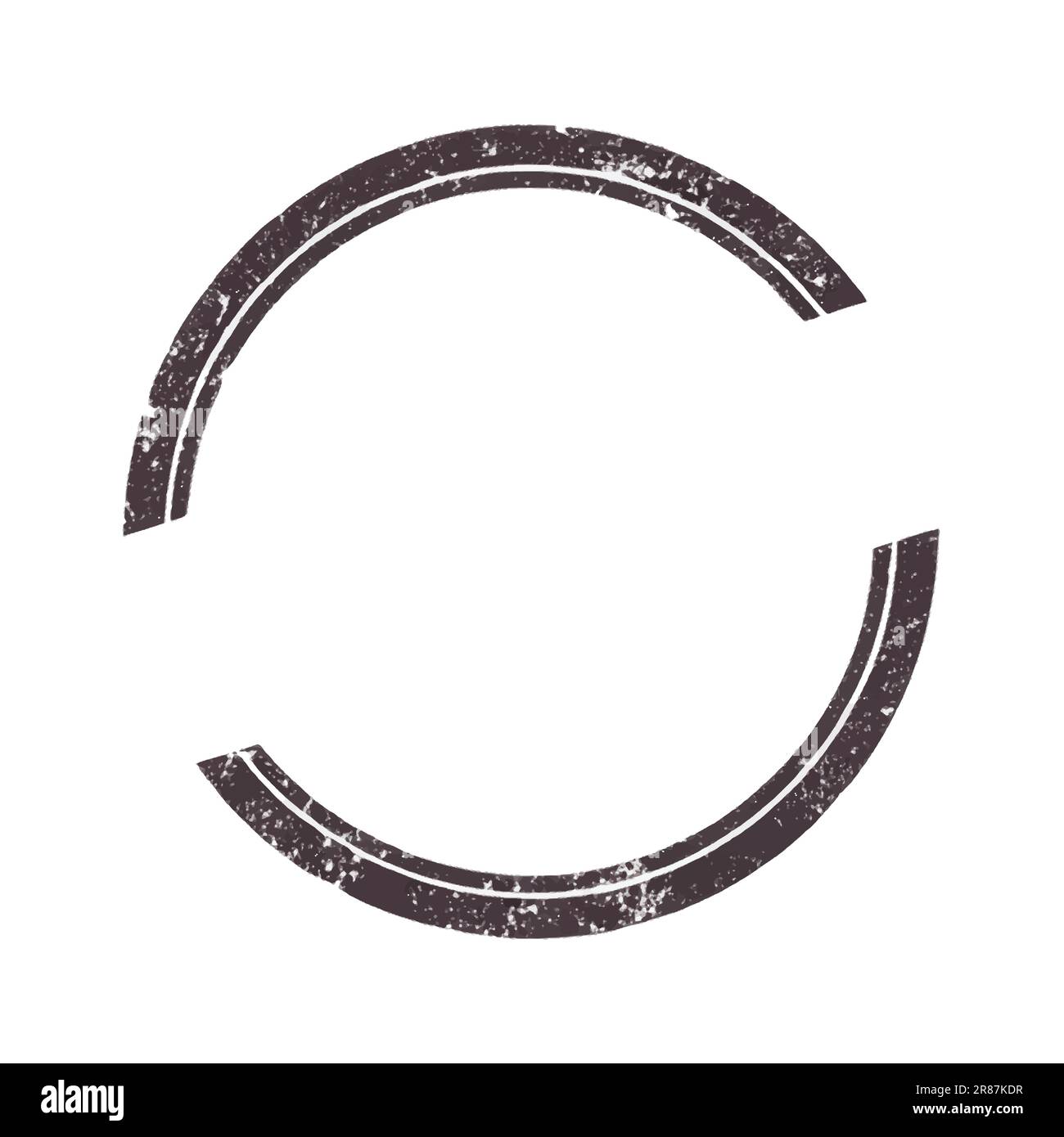 Empty a rubber stamp template. Vector illustration Stock Vector Image ...