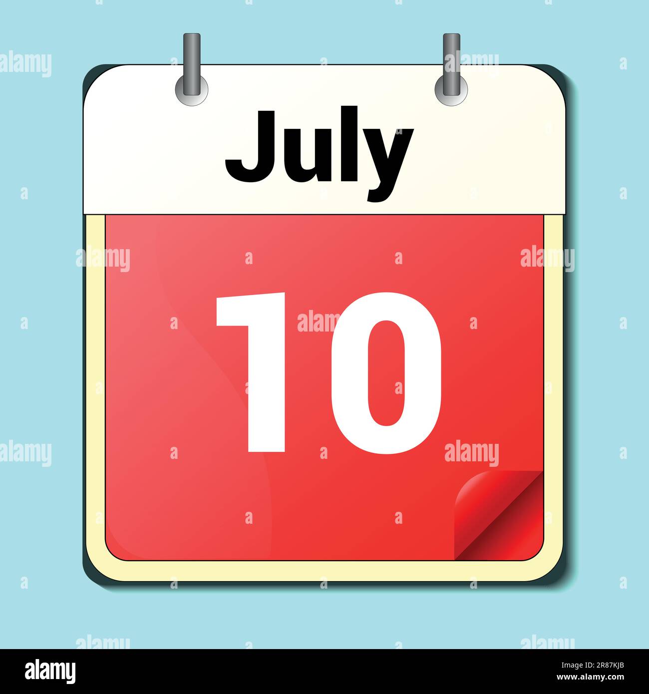 day on the calendar, vector image format, JULY 10 Stock Vector Image ...