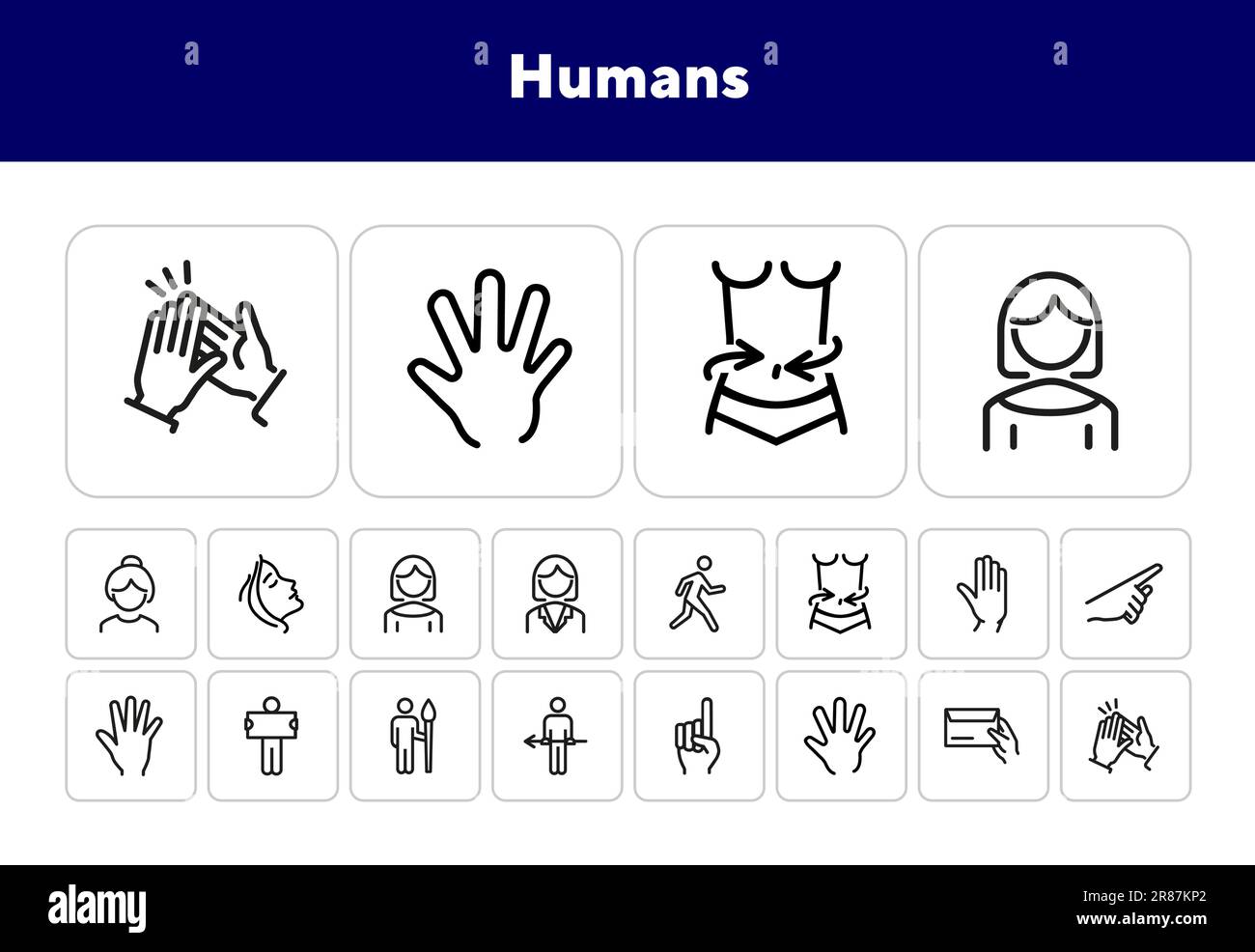 Humans line icon set Stock Vector Image & Art - Alamy