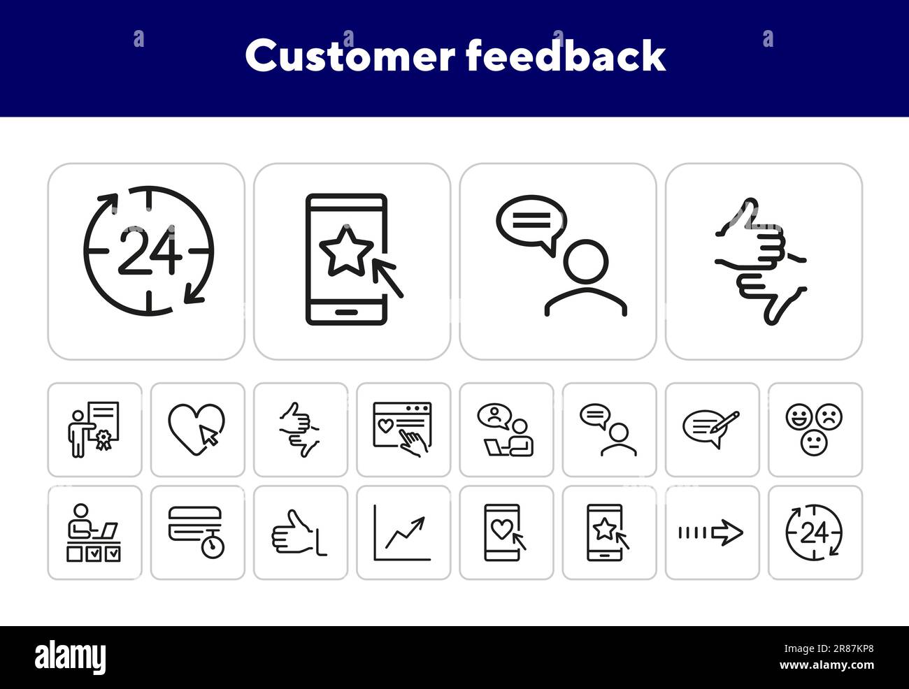 Experience excellent customer feedback Stock Vector Images - Alamy