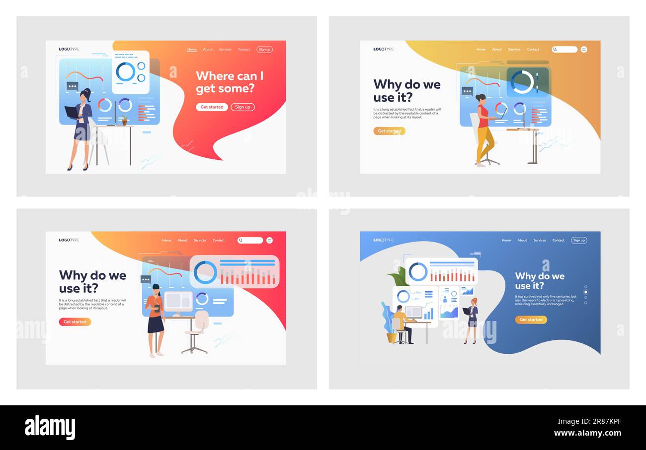 Diagrams presentation set Stock Vector Image & Art - Alamy