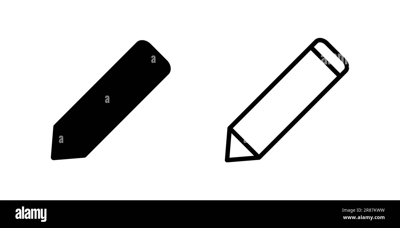 Pencil icon set. pen symbol. edit icon vector Stock Vector Image & Art ...