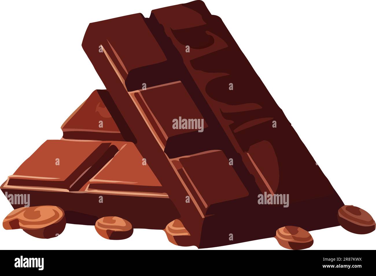 A stack of gourmet chocolate bars, isolated Stock Vector Image & Art ...