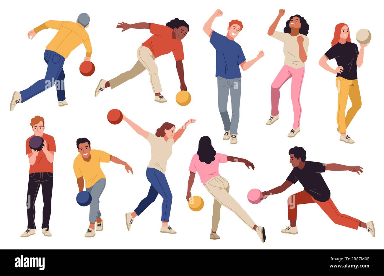 Bowling balls character Stock Vector Images - Alamy