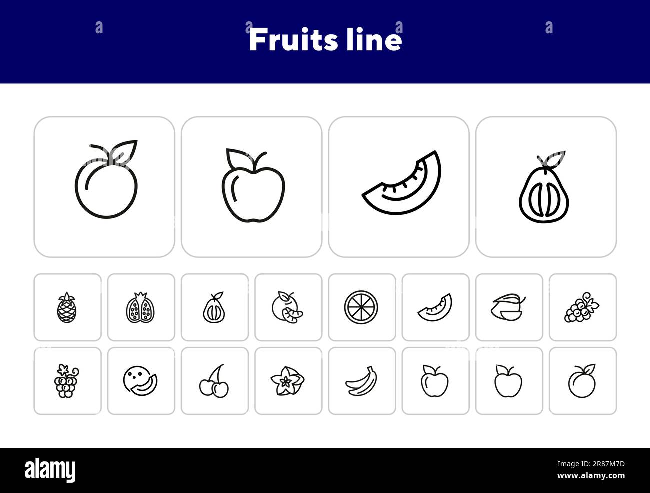 Diet line icons collection Stock Vector Images - Alamy