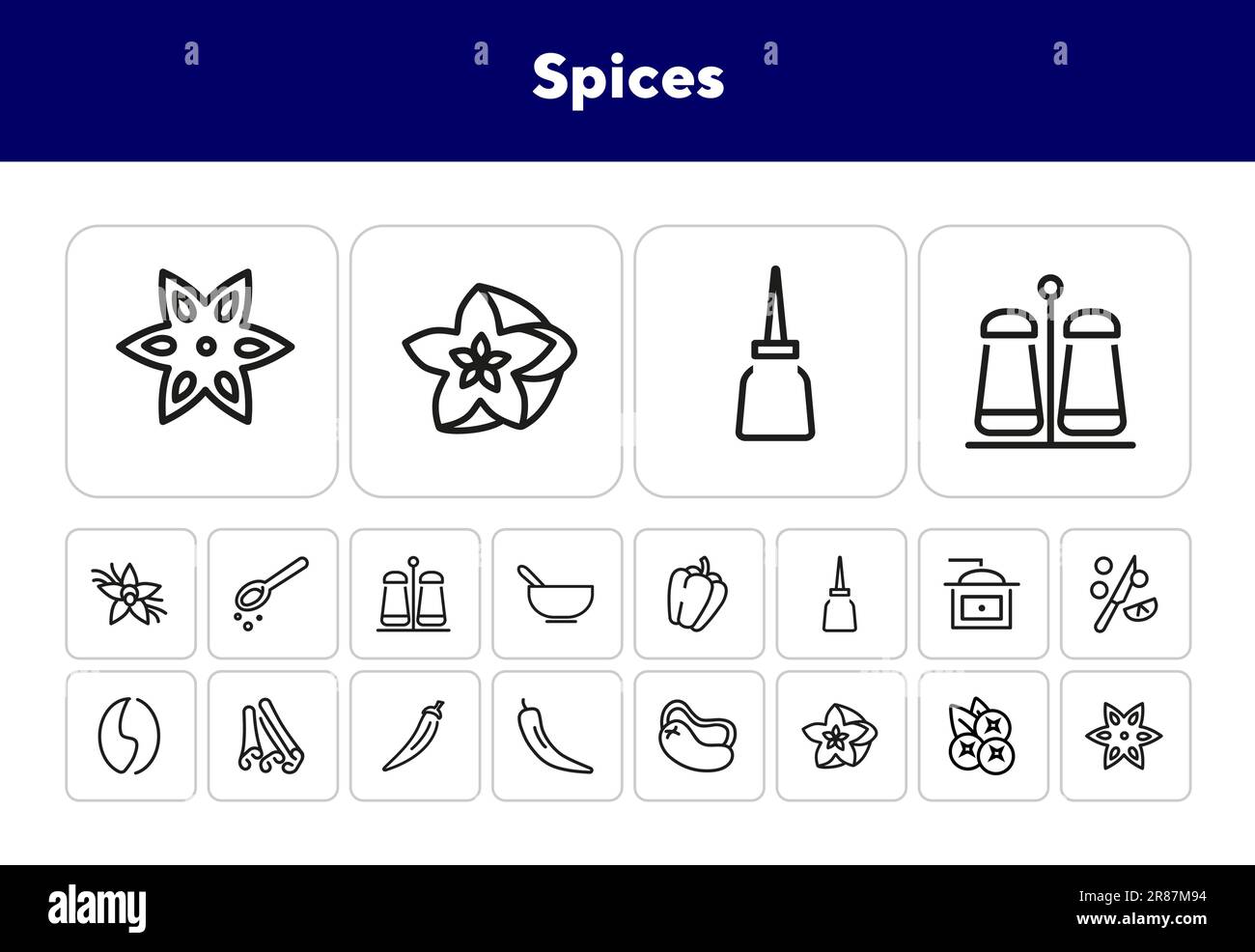 Anise spice icon outline Stock Vector Images - Alamy